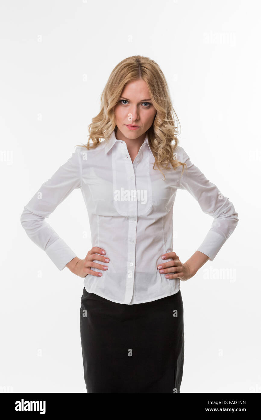 Confident business woman. Serious look business woman Stock Photo - Alamy