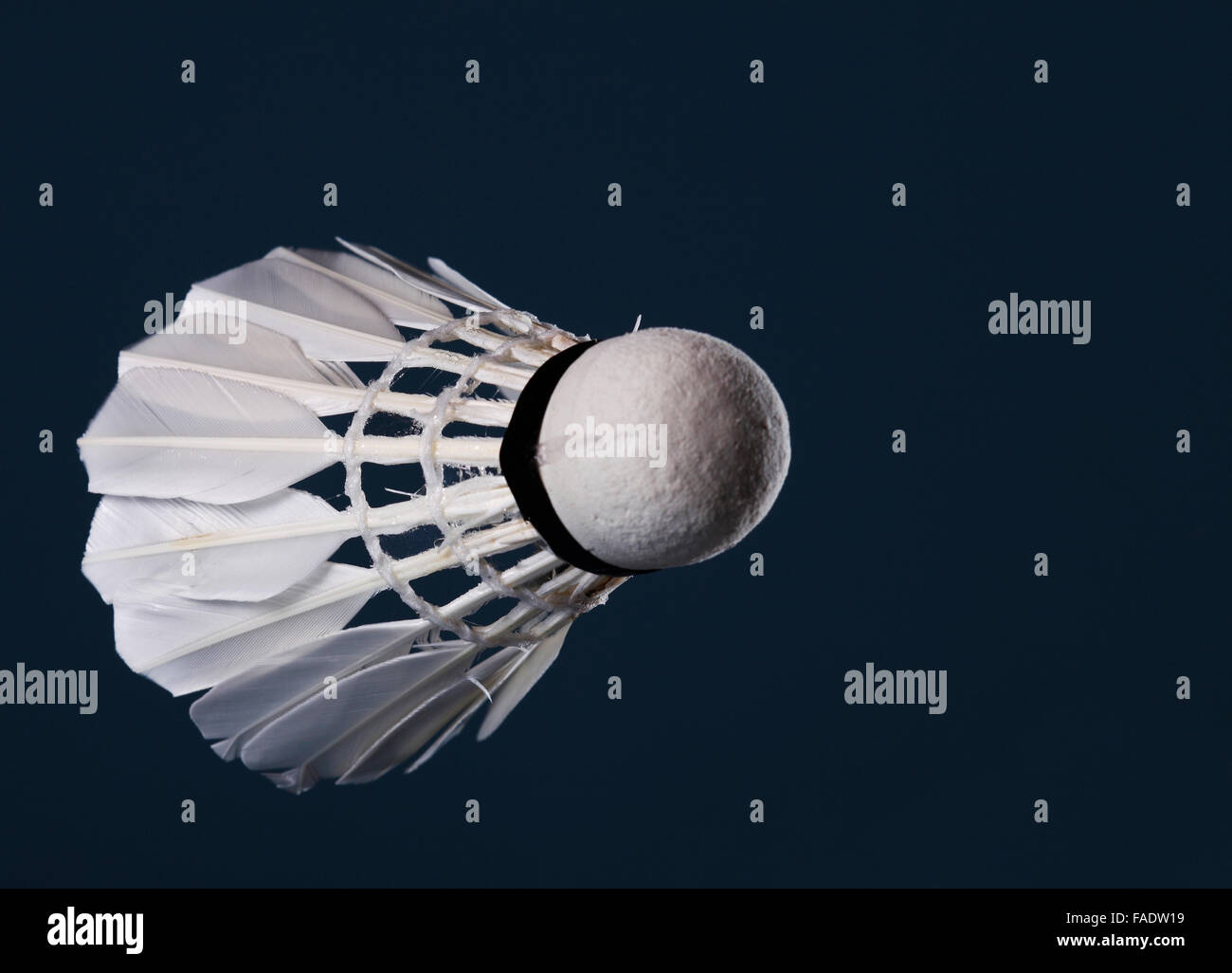 close up Badminton shuttlecock on the blue background Stock Photo - Alamy