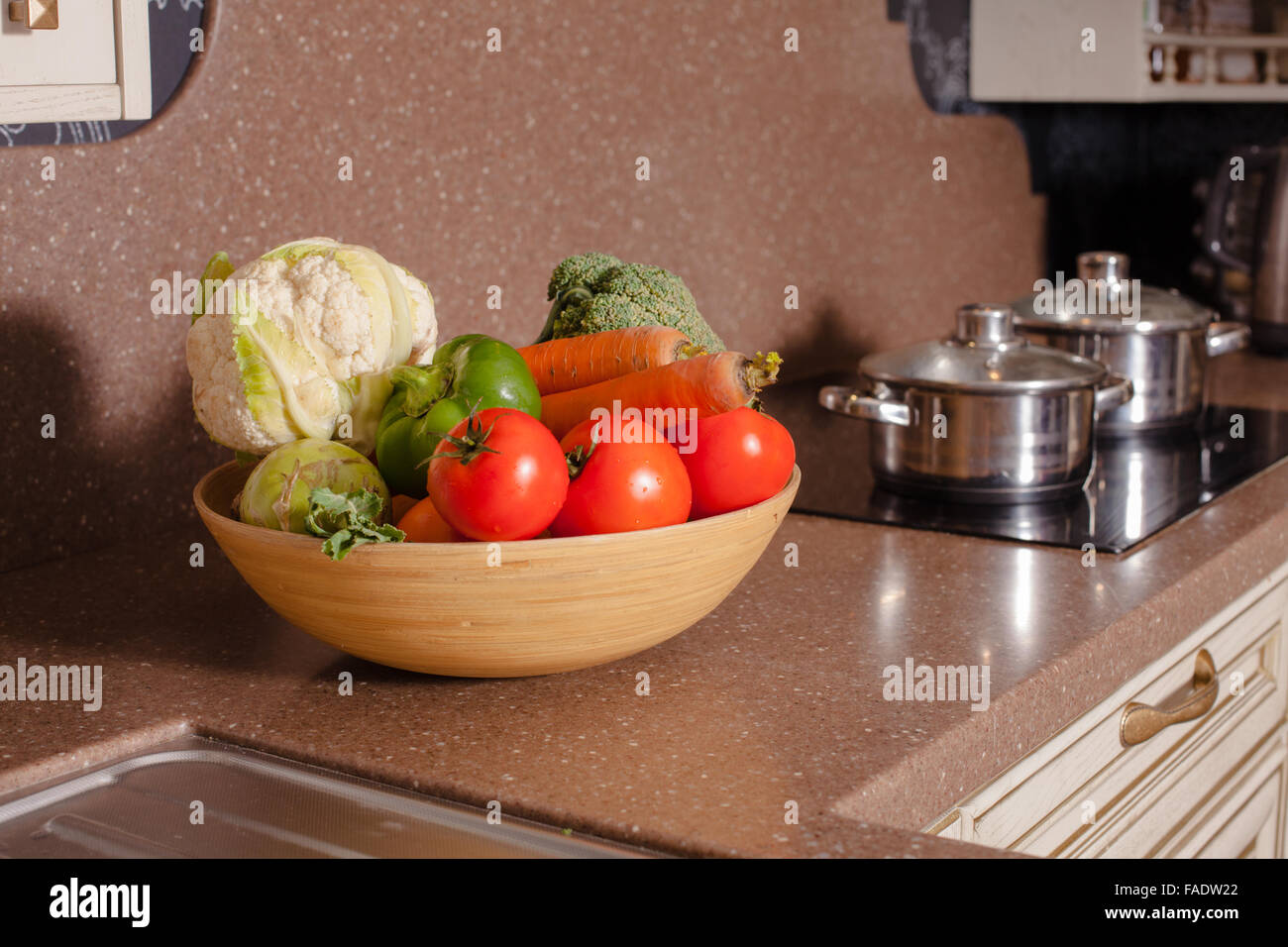Vegetables in the kitchen Stock Photo - Alamy