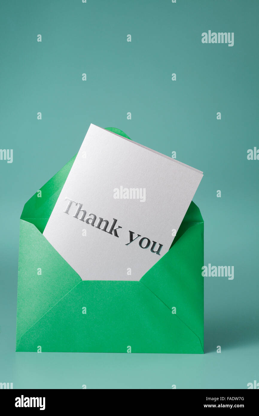 Close up of Thank you card Stock Photo - Alamy