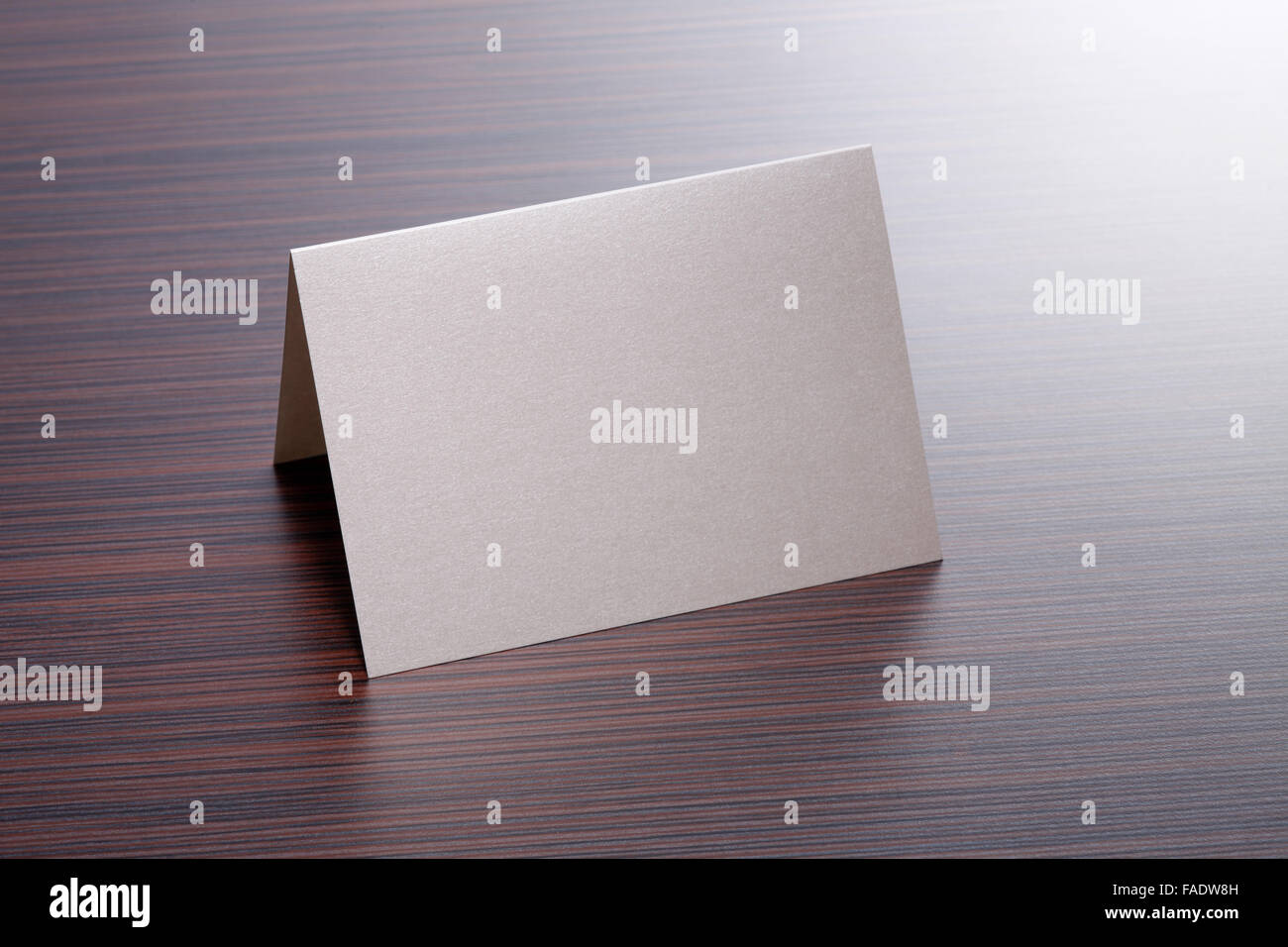 Blank Card on the table top Stock Photo - Alamy