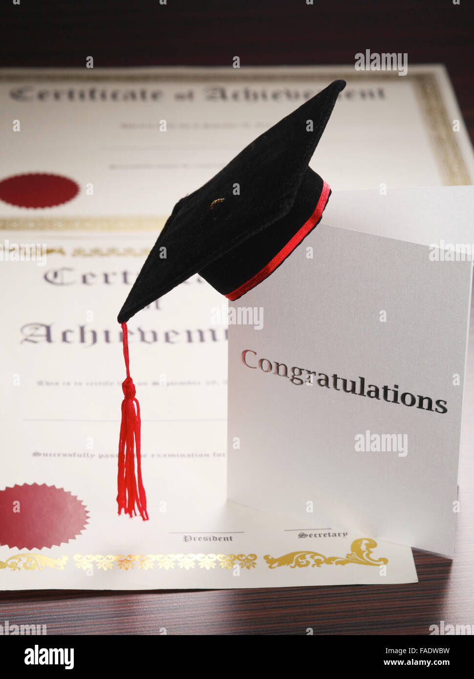 close up of the Congratulations Note Stock Photo - Alamy