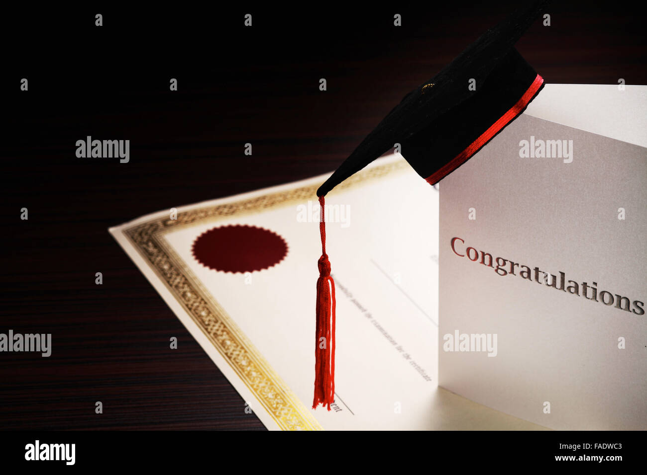 close up of the Congratulations Note Stock Photo - Alamy
