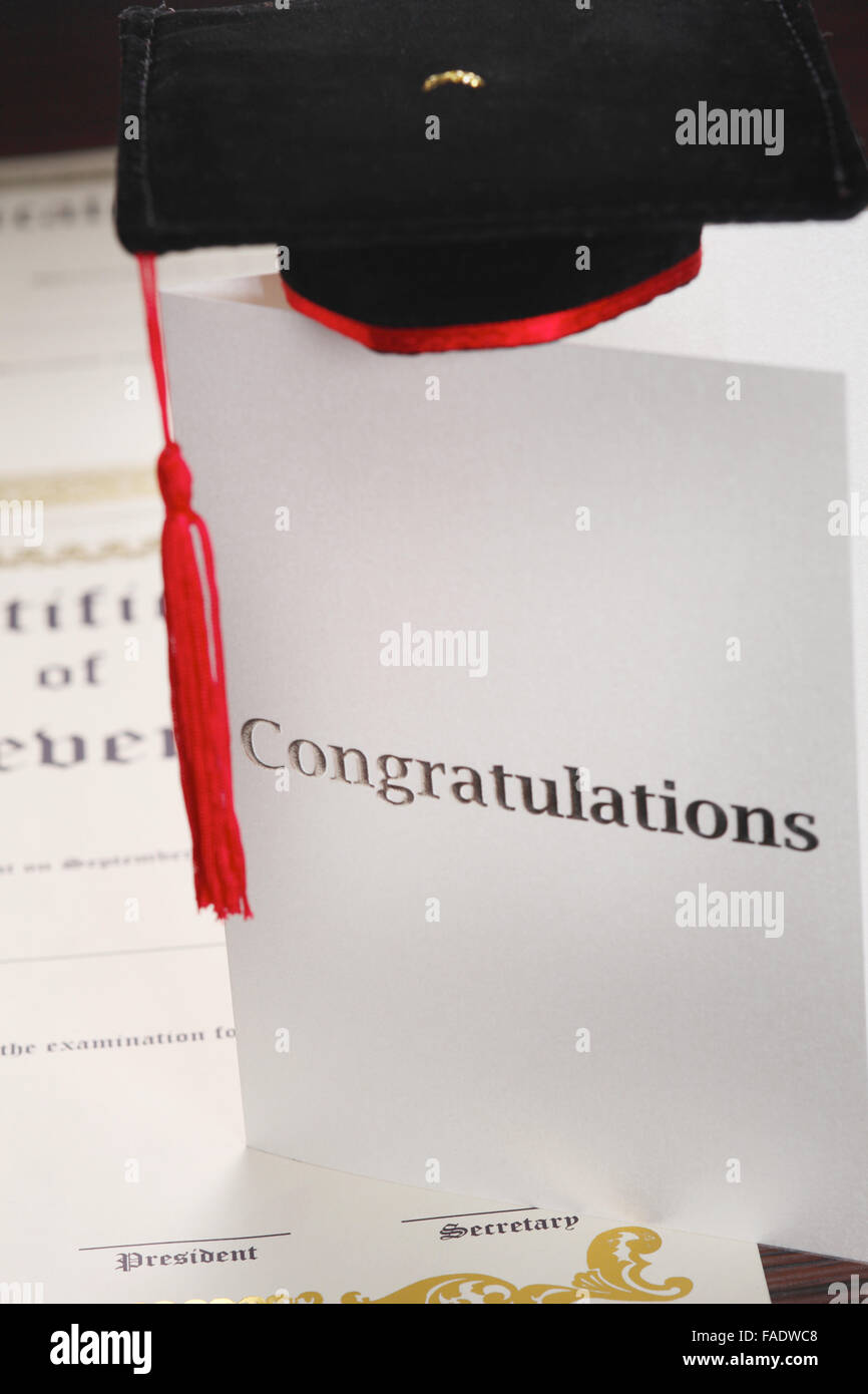 close up of the Congratulations Note Stock Photo - Alamy