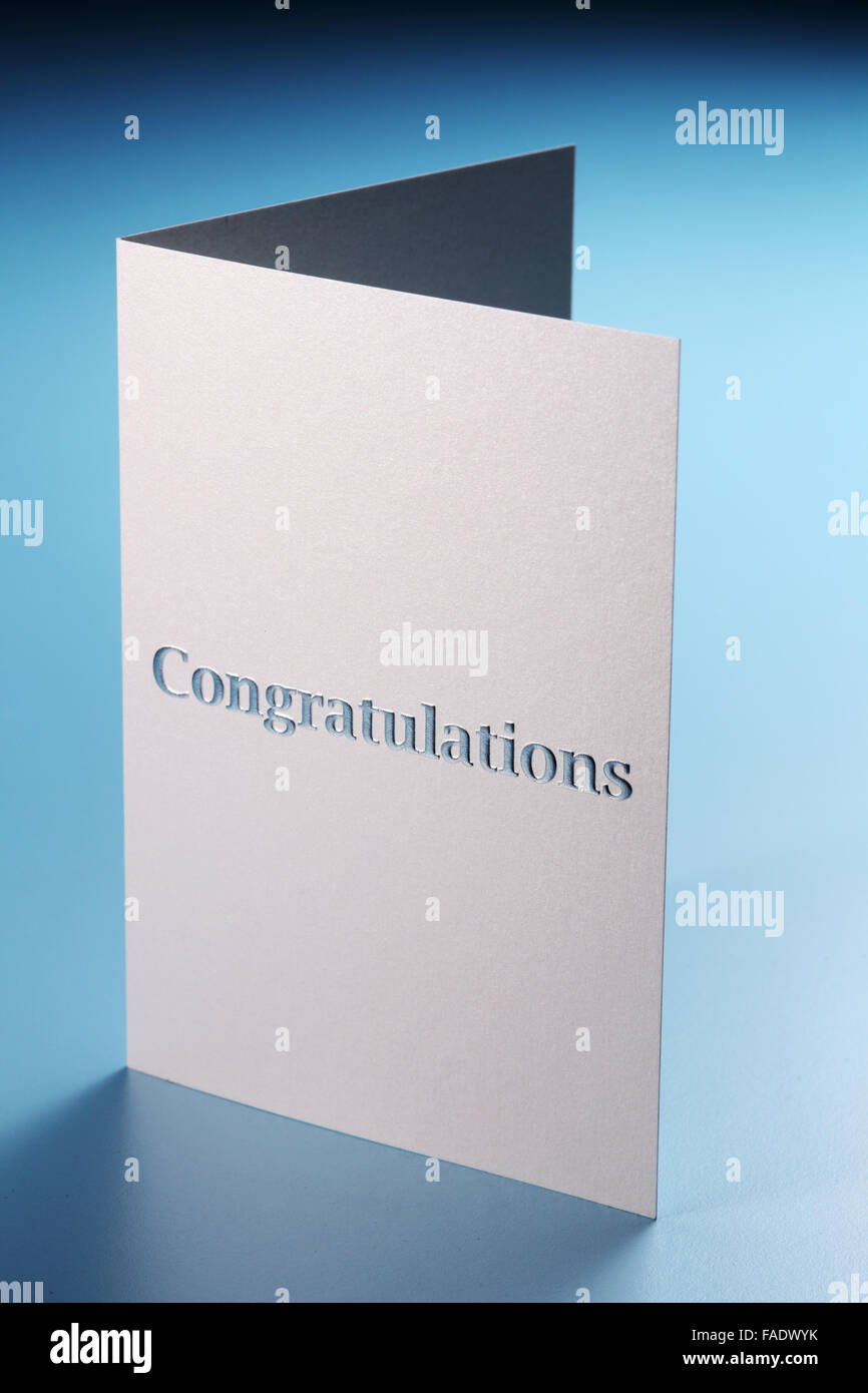close up of the card with text Congratulations Stock Photo - Alamy