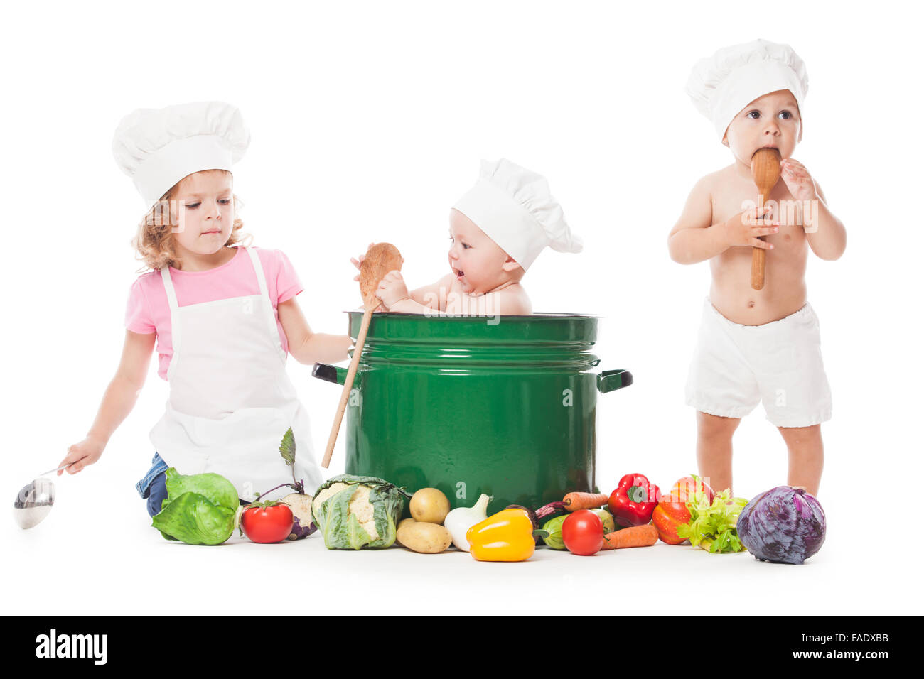 Little chefs cook Stock Photo - Alamy