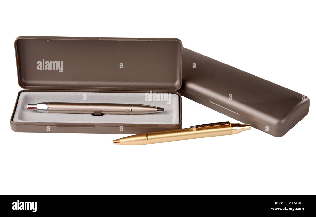 gift pack of pen set with clipping pack Stock Photo - Alamy