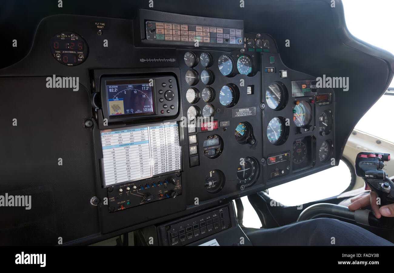 Closeup of interior of helicopter cabin Stock Photo - Alamy