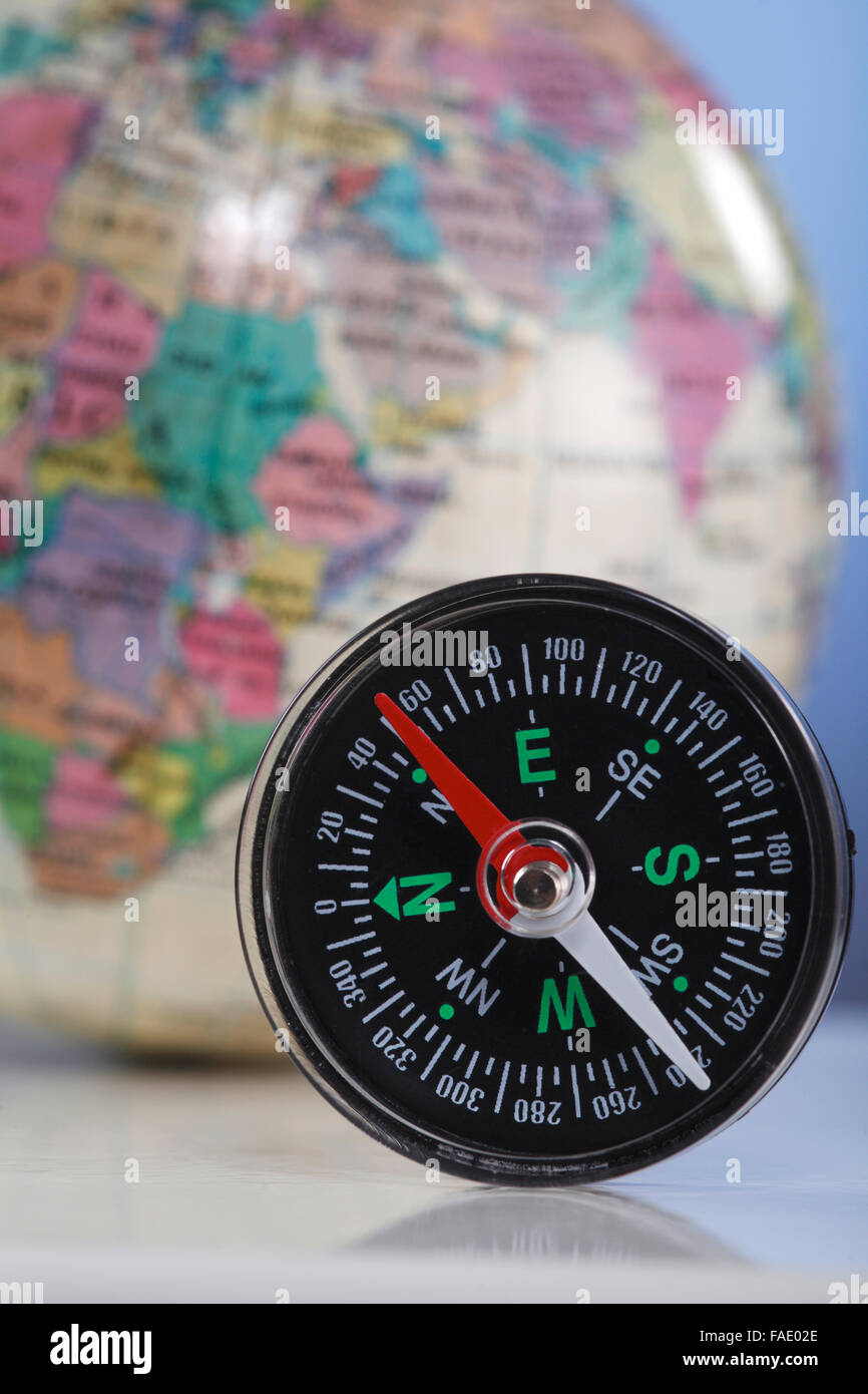Compass globe hi-res stock photography and images - Alamy