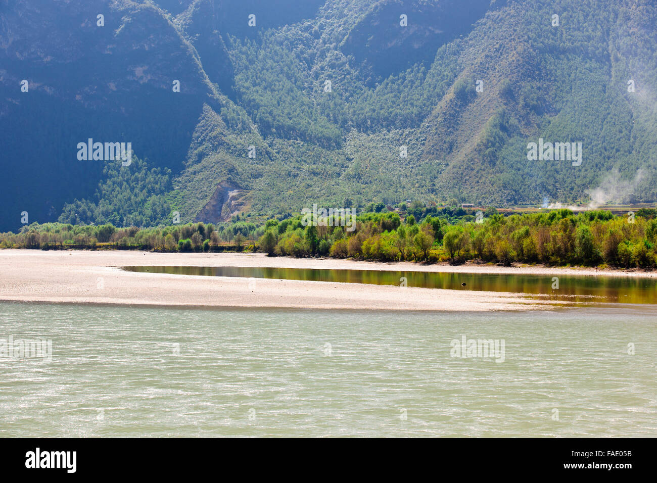 Jinsha Jiang River,Yangtze River,Road between Lijiang & Tacheng,Jade ...
