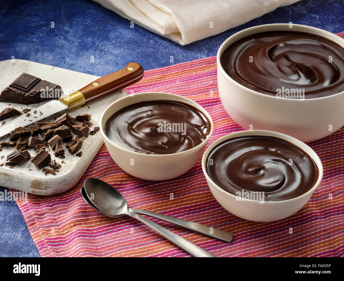 Fine Dining Dark Chocolate Puddings High Resolution Stock Photography ...
