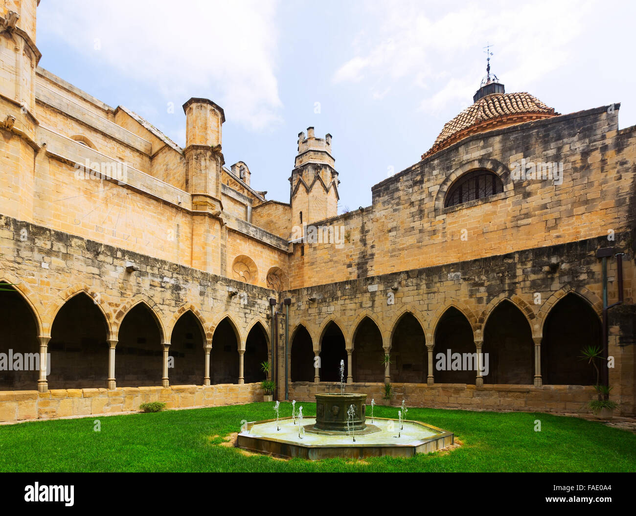 Courtyard of Cathedral de Tortosa. Spain Stock Photo - Alamy
