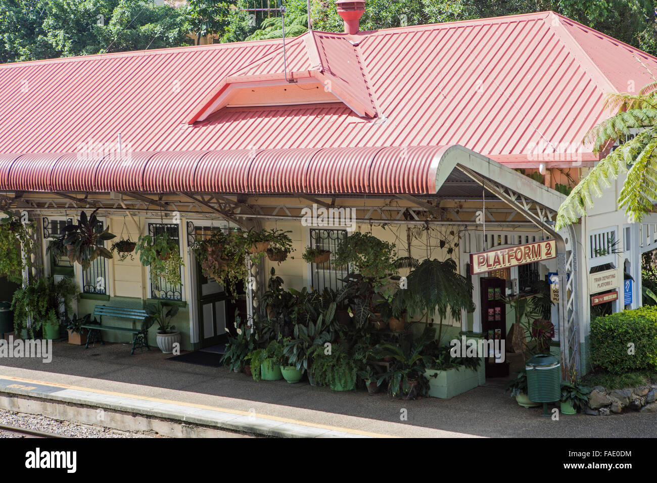 Kuranda, Queensland, Australia railway Station Stock Photo - Alamy