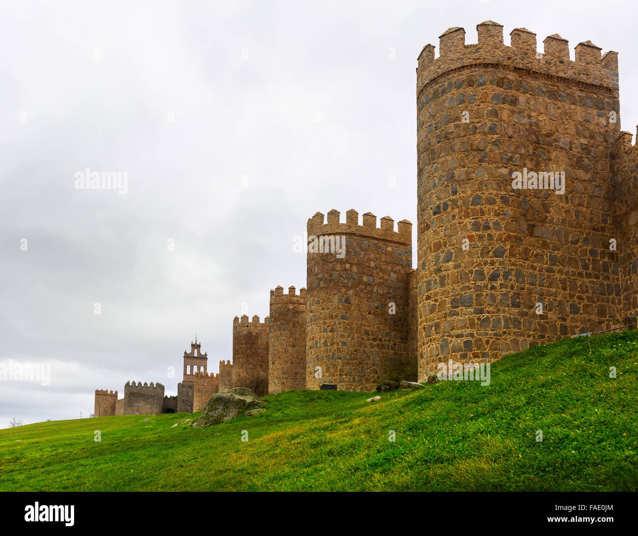 Closeup of medieval town walls avila hi-res stock photography and ...