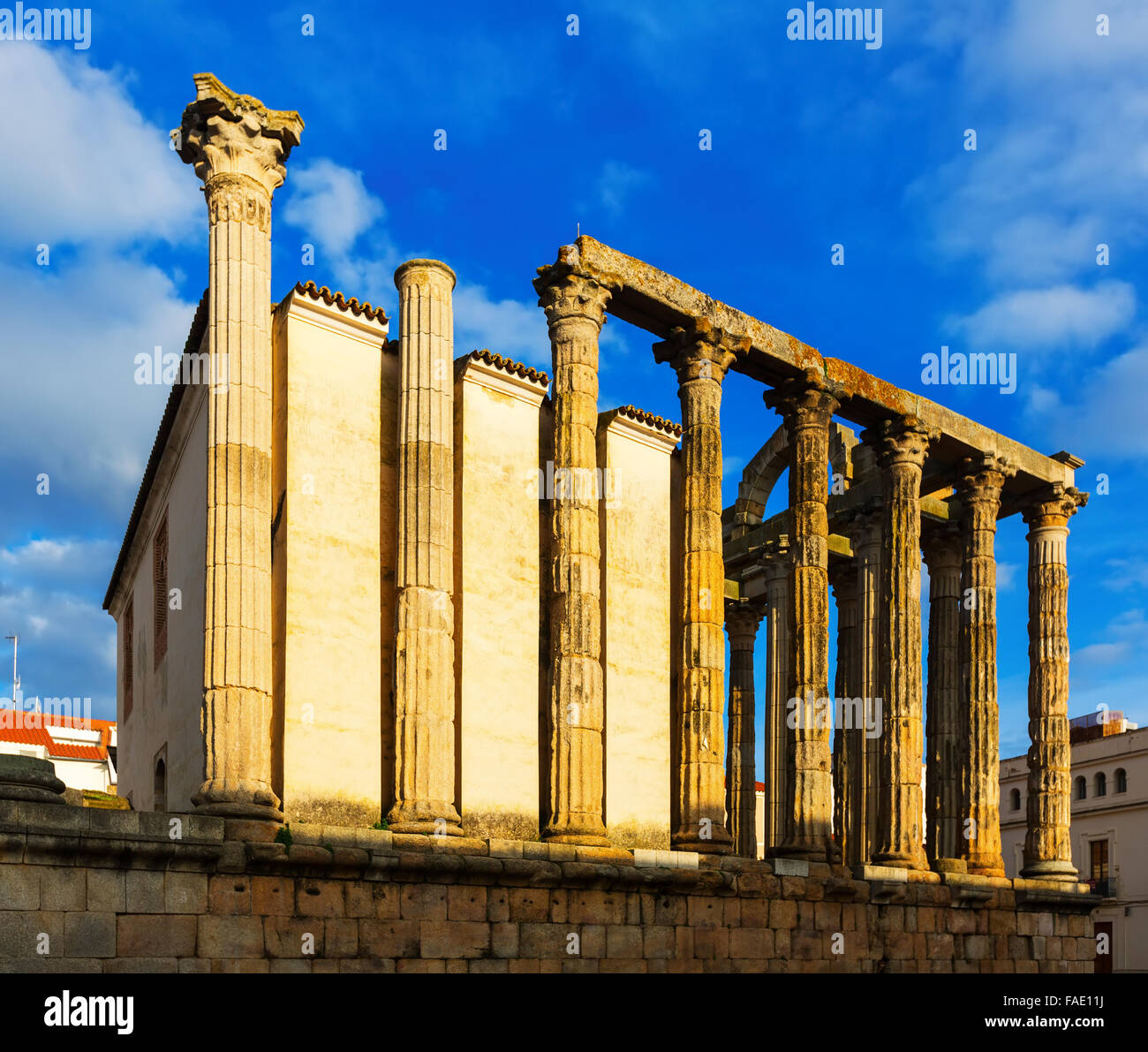 ancient temple of Diana in sunny time. Merida, Spain Stock Photo - Alamy