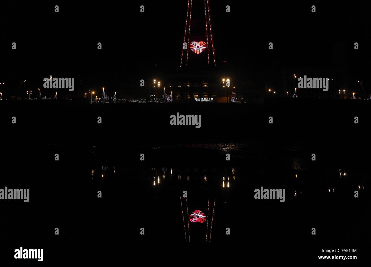 Illuminations blue bling jewels attached lamp posts central promenade ...