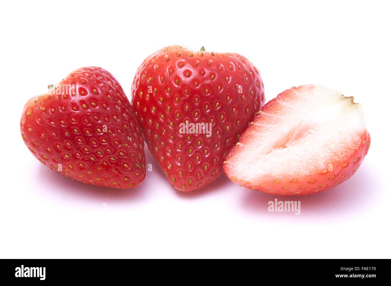 Sliced strawberry without stalk Stock Photo - Alamy