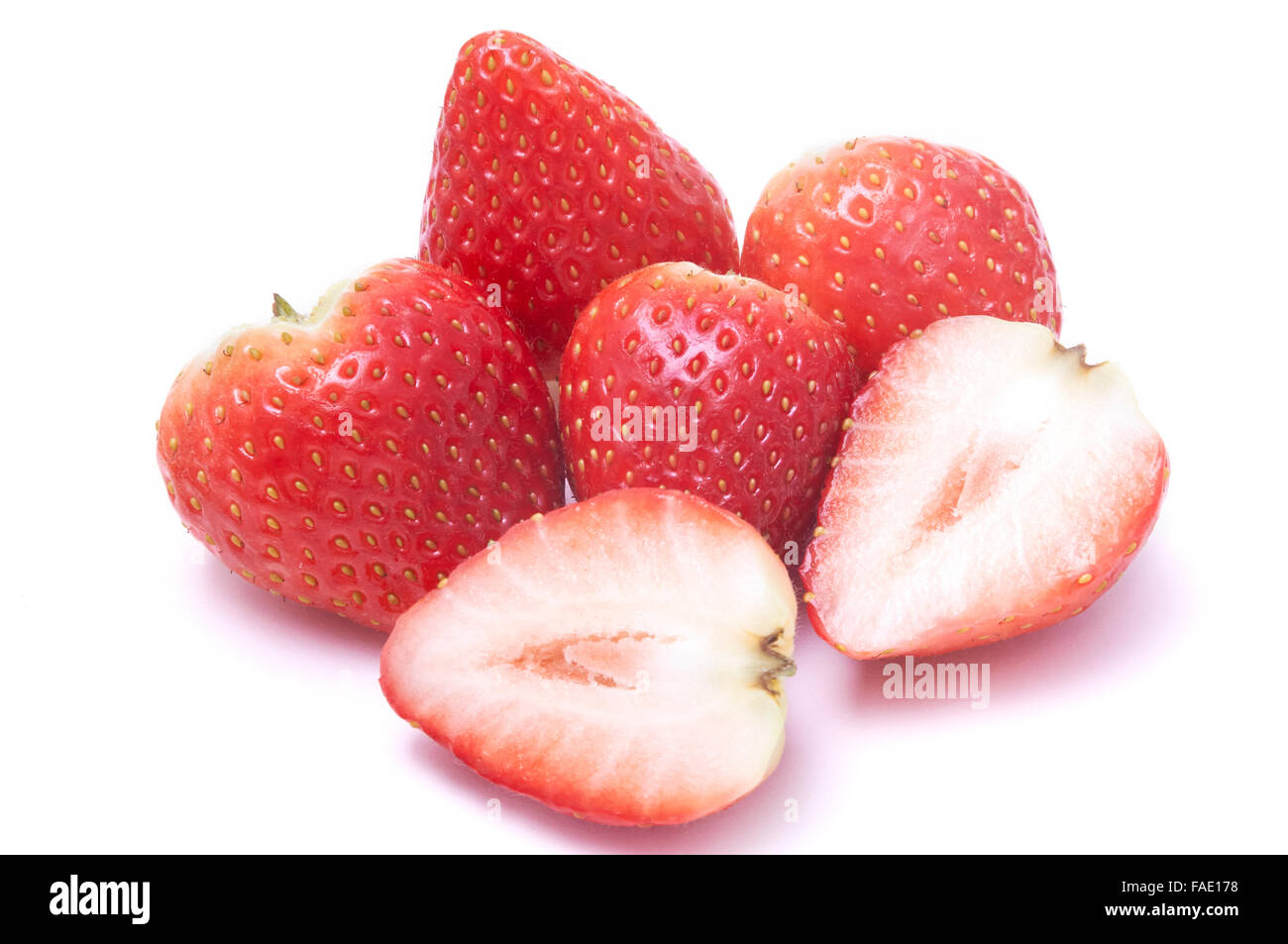 Sliced strawberry without stalk Stock Photo - Alamy