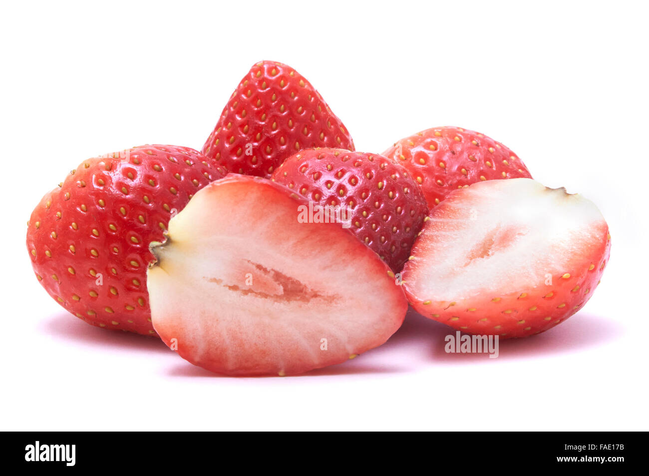 Sliced strawberry without stalk Stock Photo - Alamy
