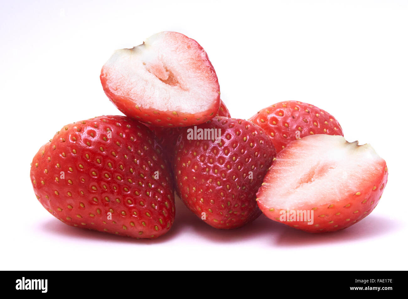 Sliced strawberry without stalk Stock Photo - Alamy