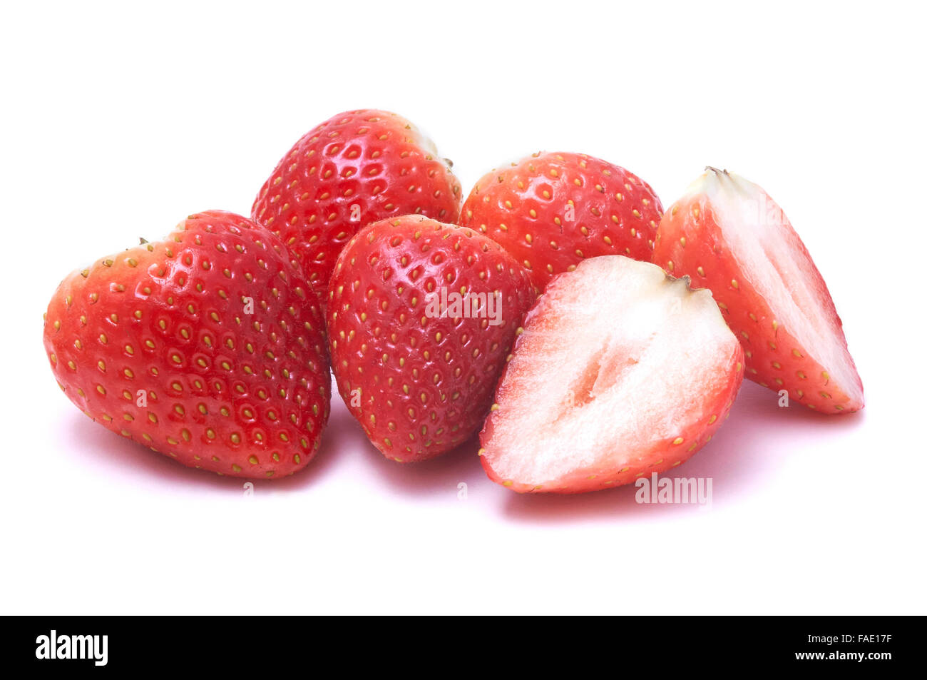 Sliced strawberry without stalk Stock Photo - Alamy