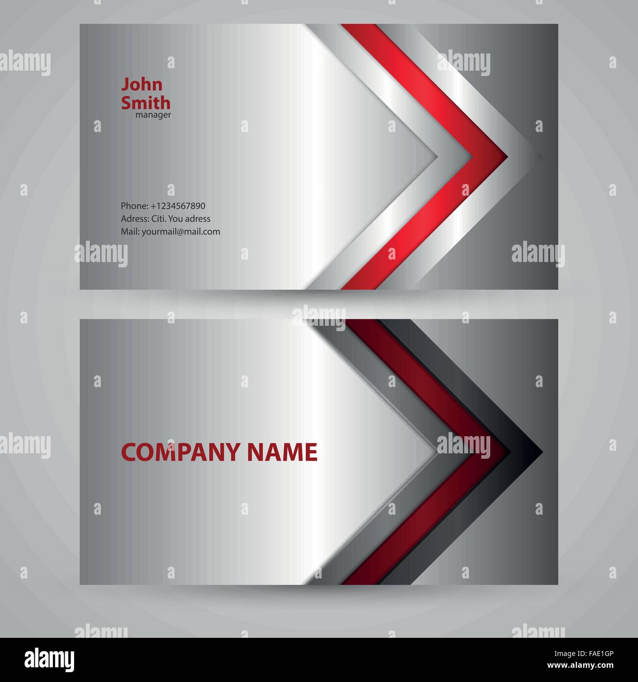 Vector illustration of business card Stock Vector Image & Art - Alamy