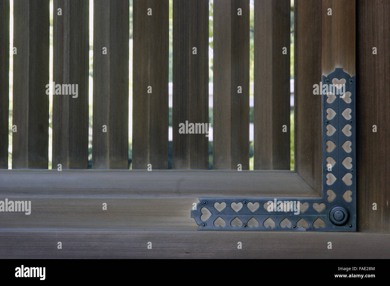 Meiji Shinto shrine door fixings Stock Photo - Alamy
