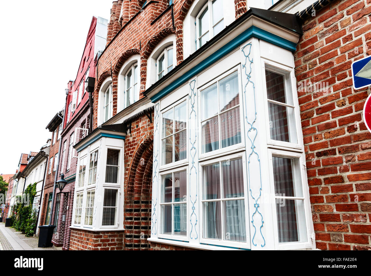 A house with a bay window in Old Town Lueneburg, Germany Stock Photo ...