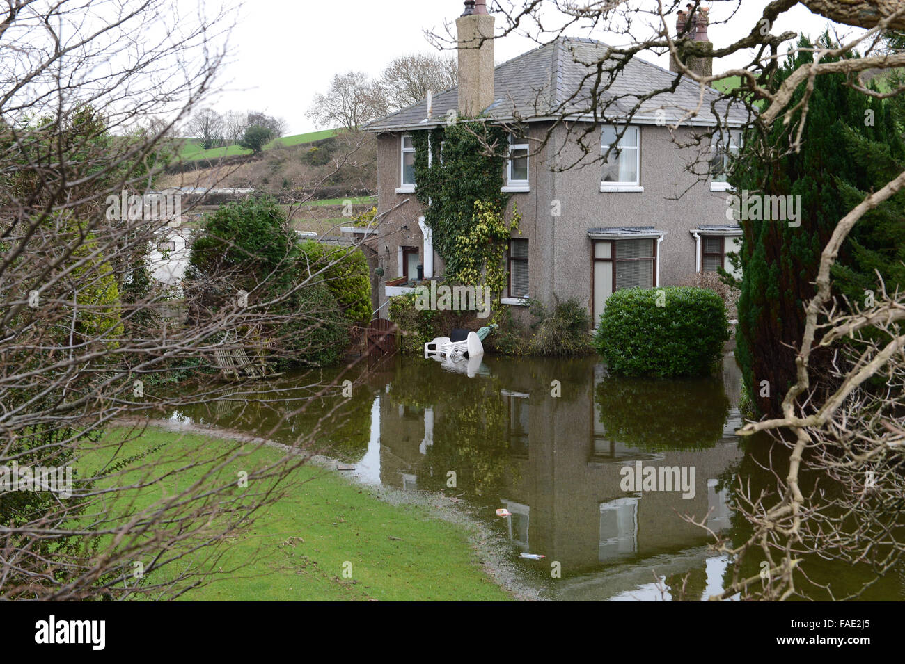 Lancaster, UK. 28th Dec, 2015. Croftlands Caravan park and house ...