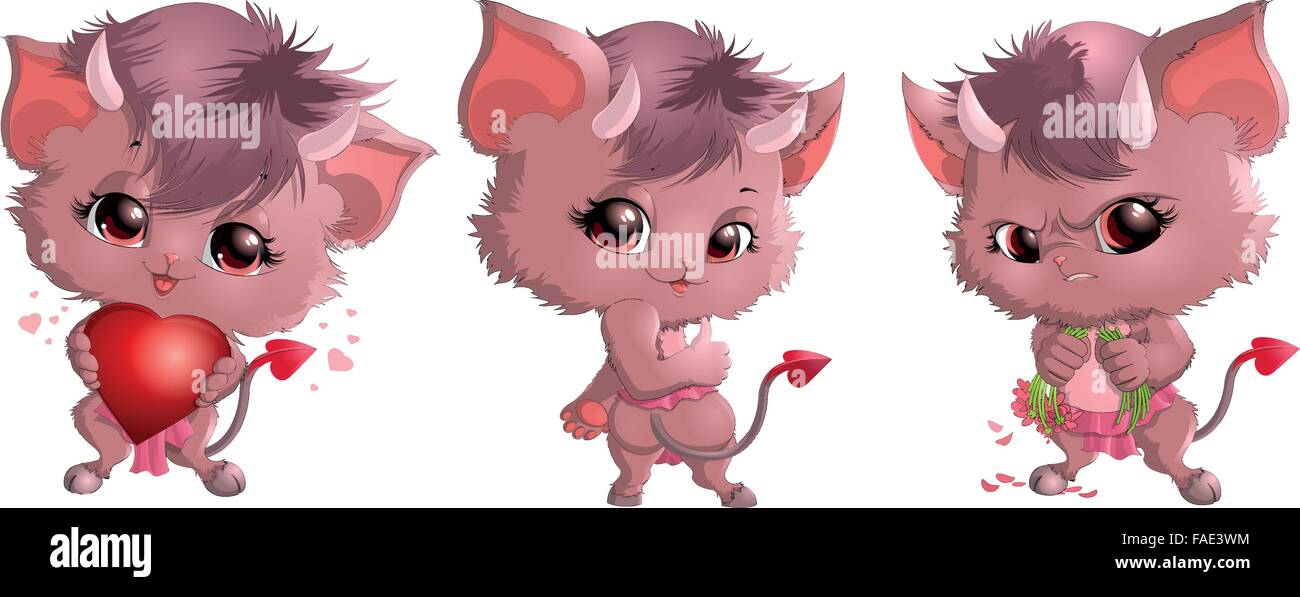 beautiful girl imp Stock Vector Image & Art - Alamy