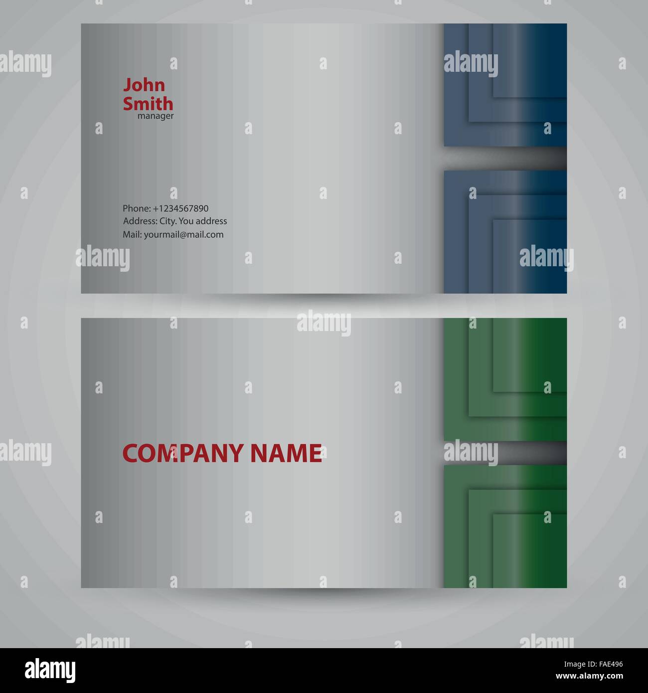 Vector illustration of business card Stock Vector Image & Art - Alamy