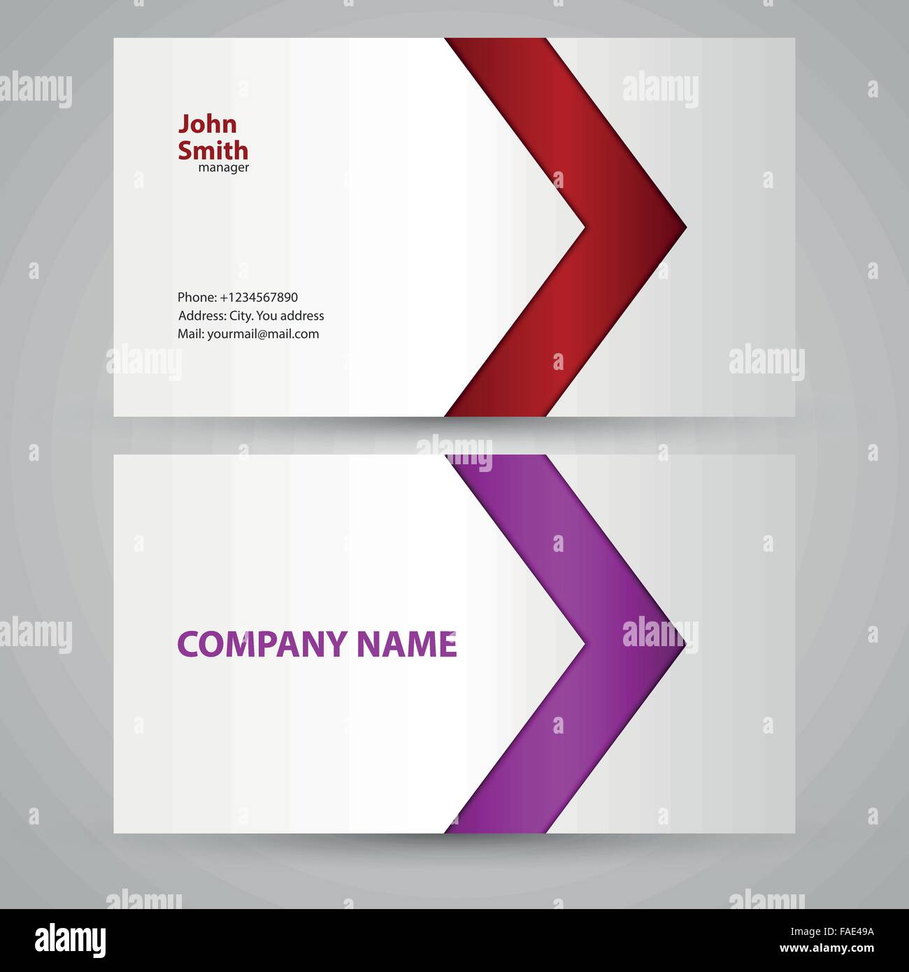 Vector illustration of business card Stock Vector Image & Art - Alamy
