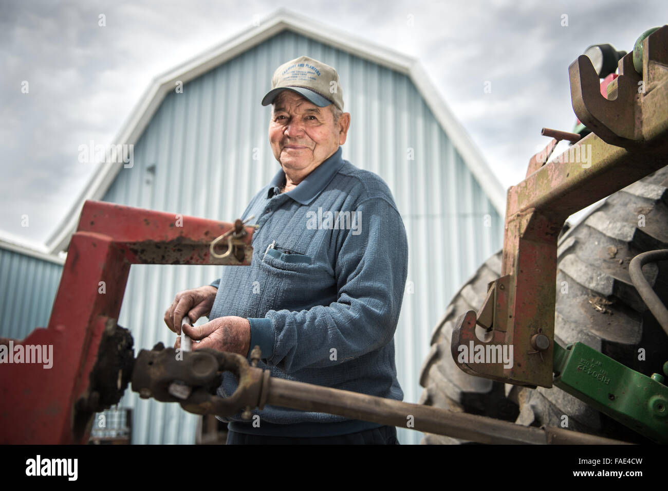 Farmer working on farming equipment in Eden, Maryland Stock Photo - Alamy