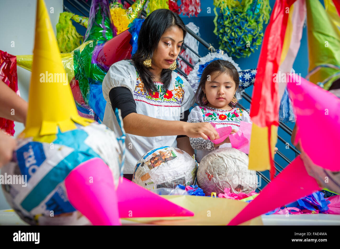 Mexican girl with a pinata hi-res stock photography and images - Alamy