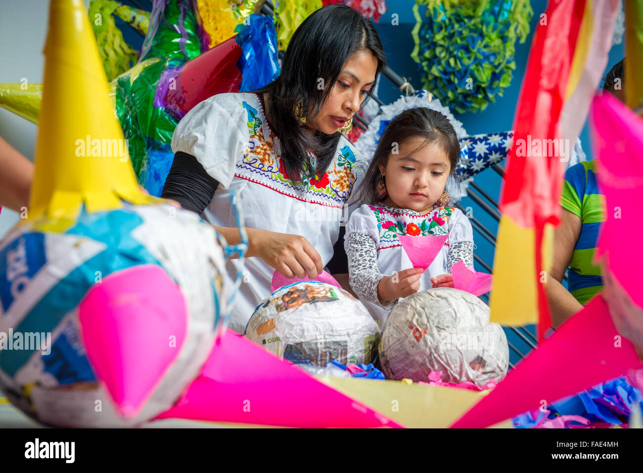Mexican girl with a pinata hi-res stock photography and images - Alamy