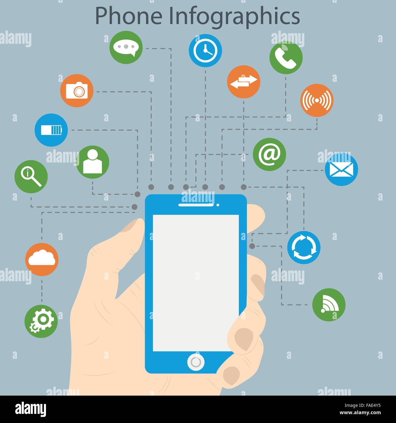Vector illustration of infographics phone Stock Vector Image & Art - Alamy