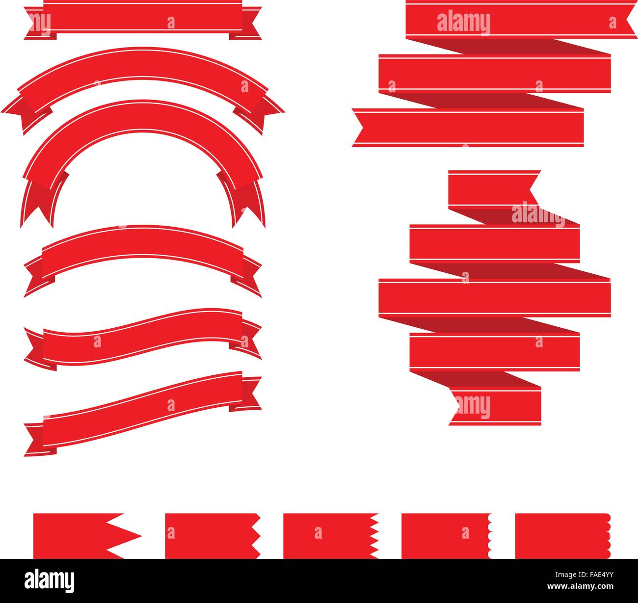 Set of ribbons and labels. Vector illustration Stock Vector Image & Art ...