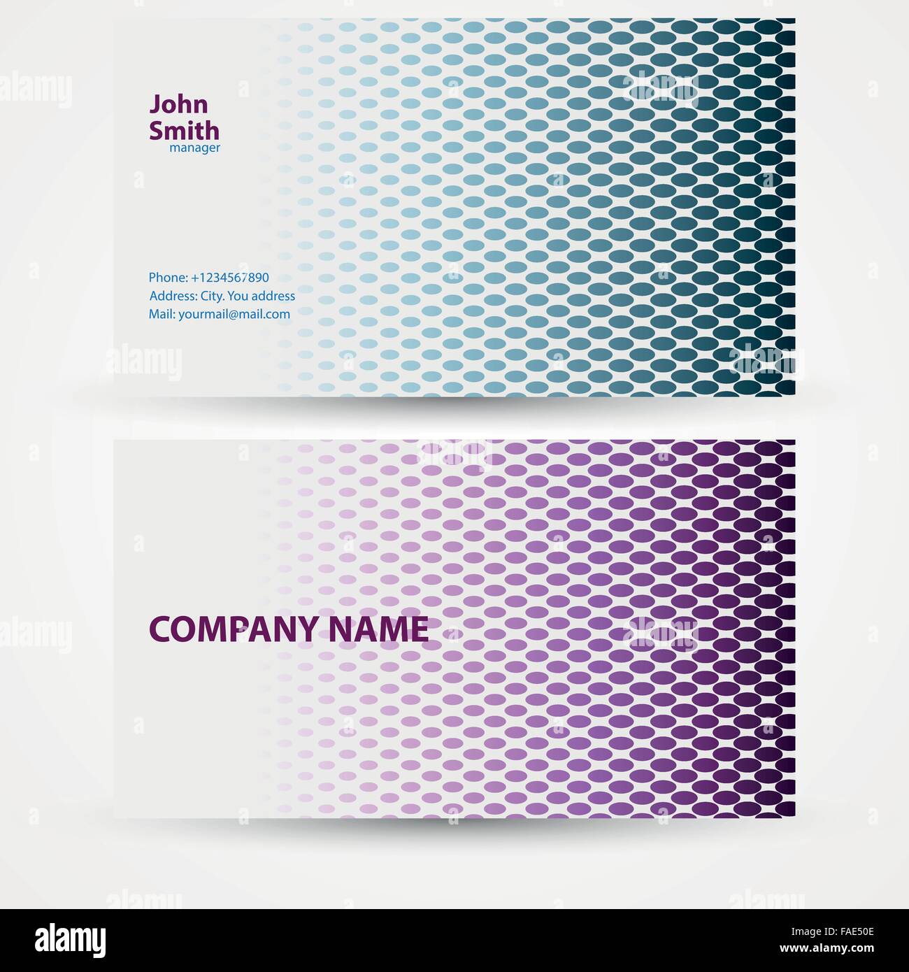 Vector illustration of business card Stock Vector Image & Art - Alamy