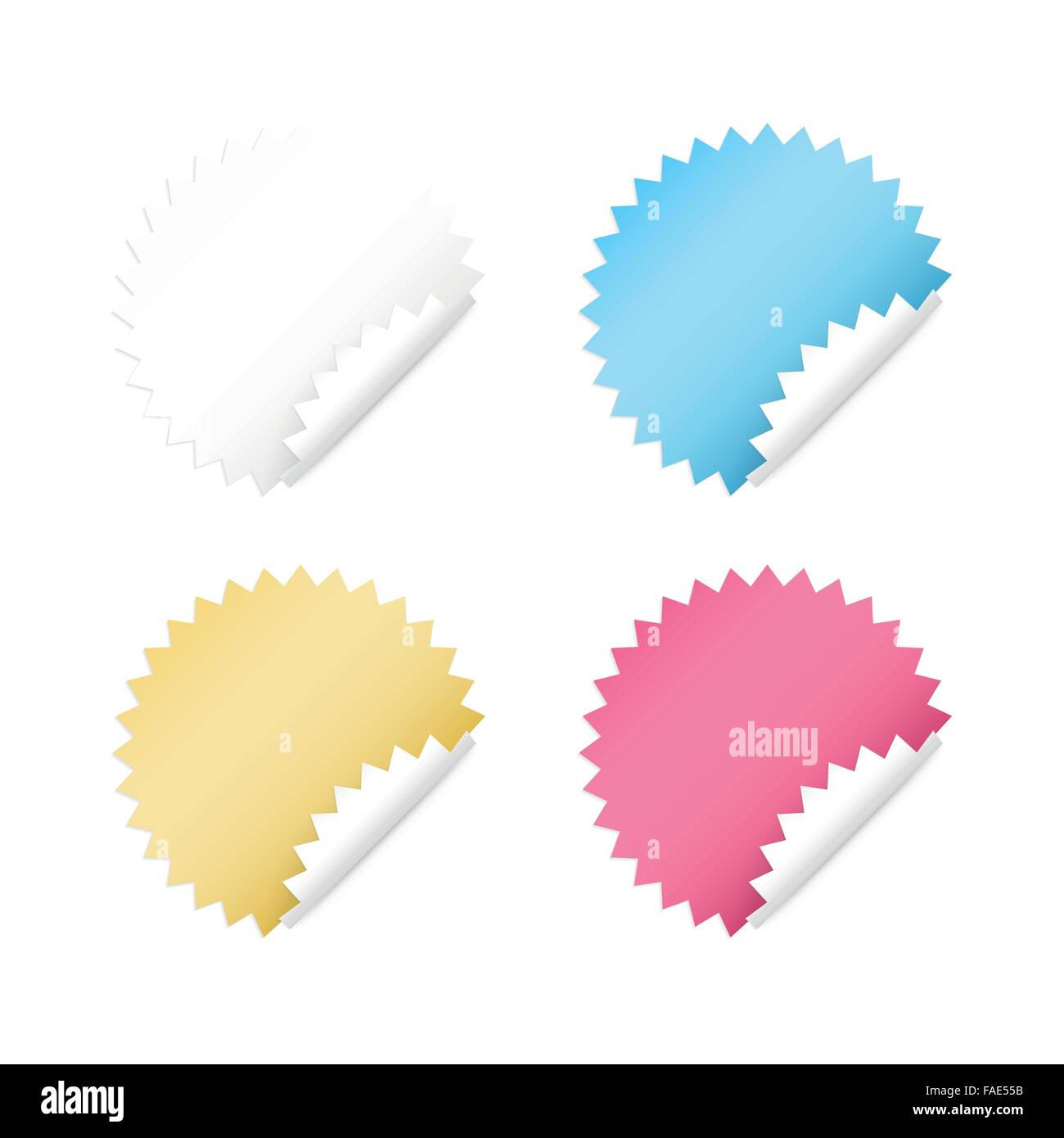 Vector illustration of four Sticker Stock Vector Image & Art - Alamy