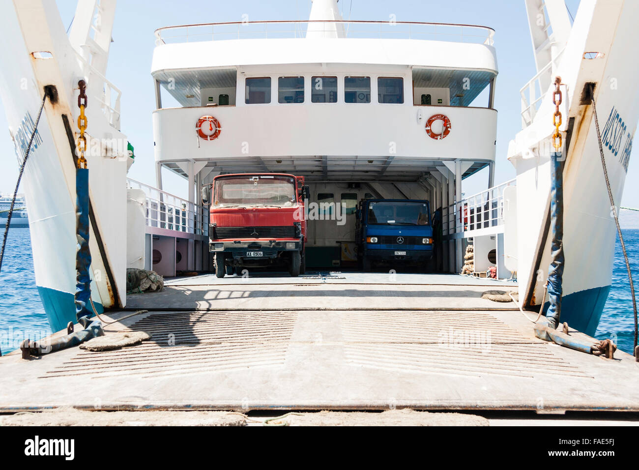 Truck on ferry ramp hi-res stock photography and images - Alamy