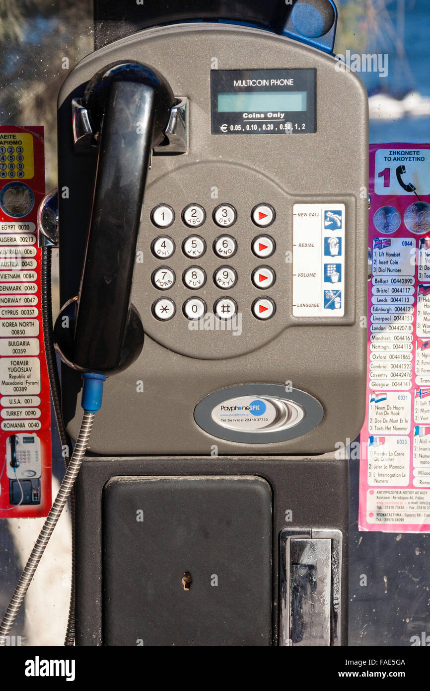 Public payphone greece hi-res stock photography and images - Alamy
