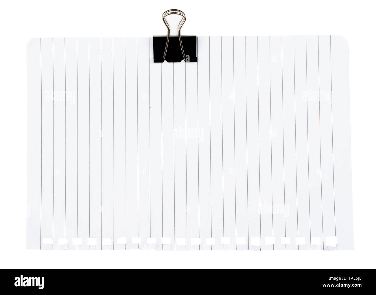 Piece of paper with clip Stock Photo - Alamy