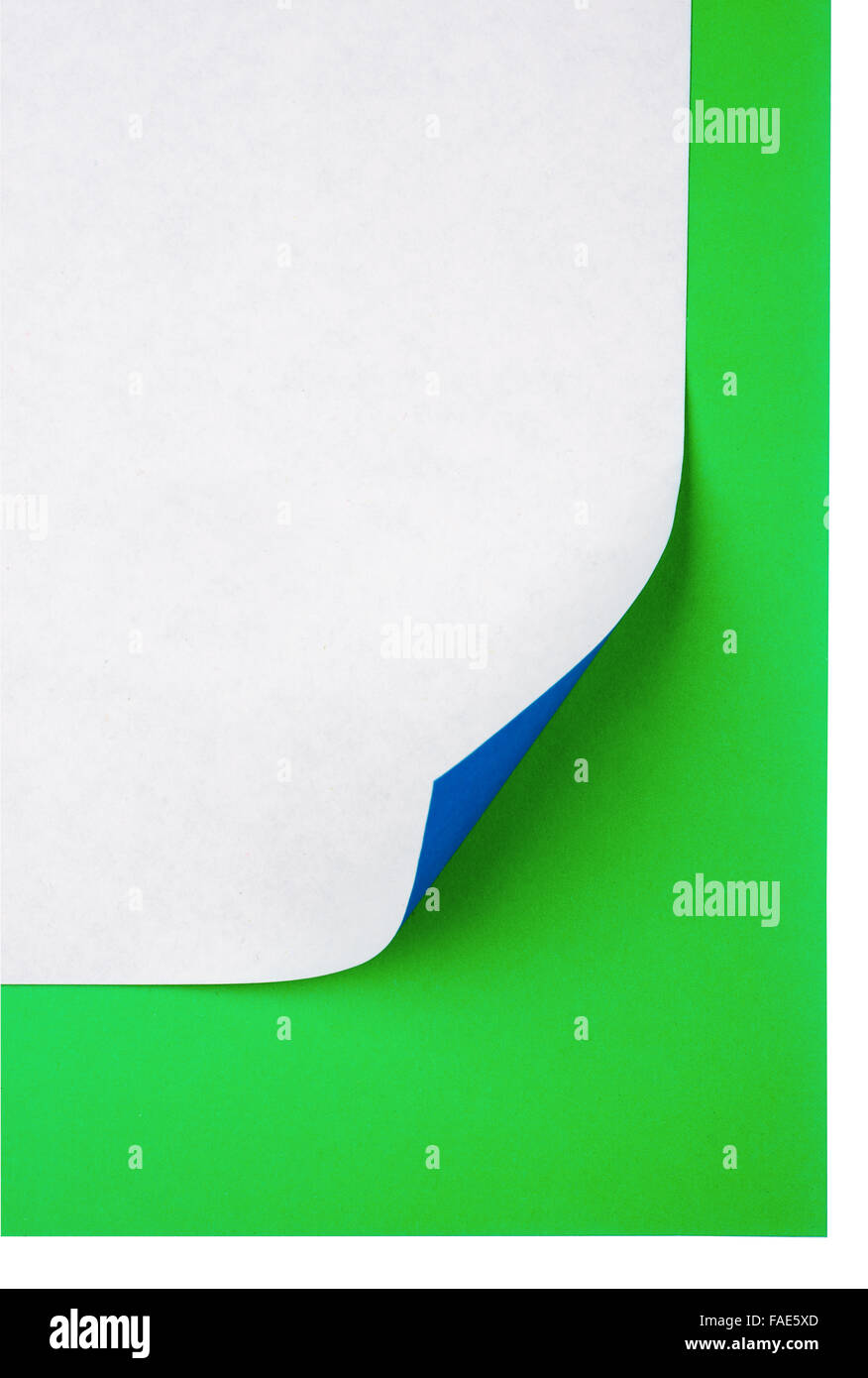 Colorful note paper with curl Stock Photo - Alamy