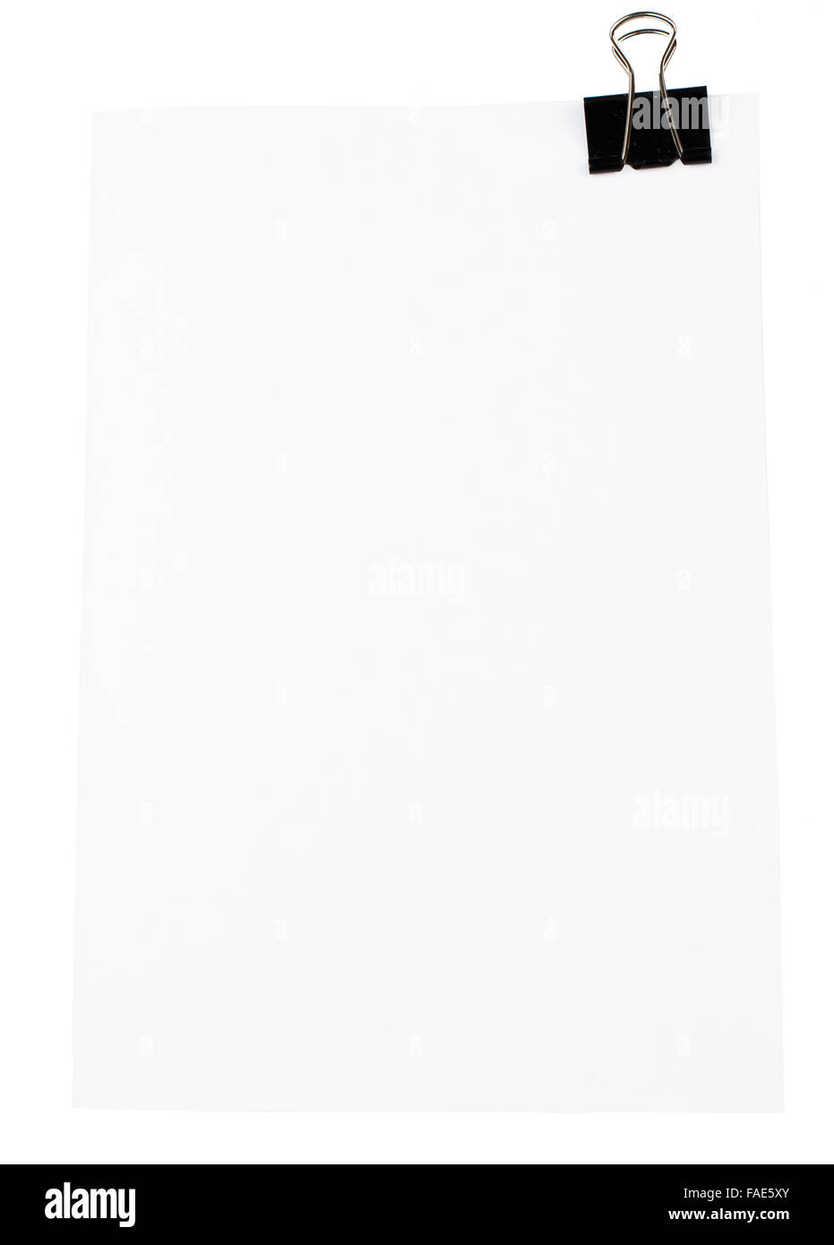 Clip and blank paper Stock Photo - Alamy