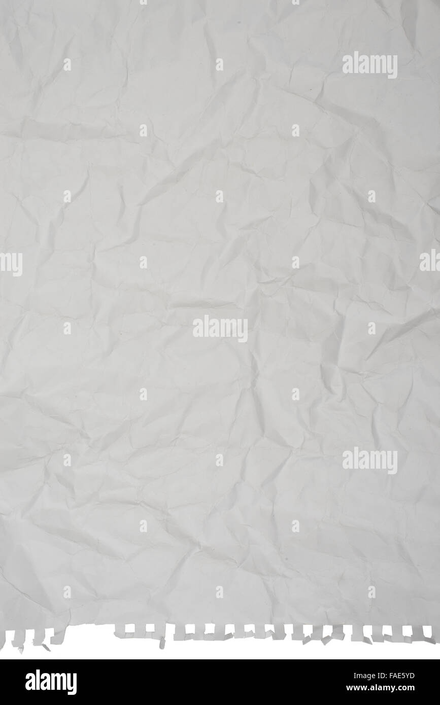 Crumpled white paper Stock Photo - Alamy