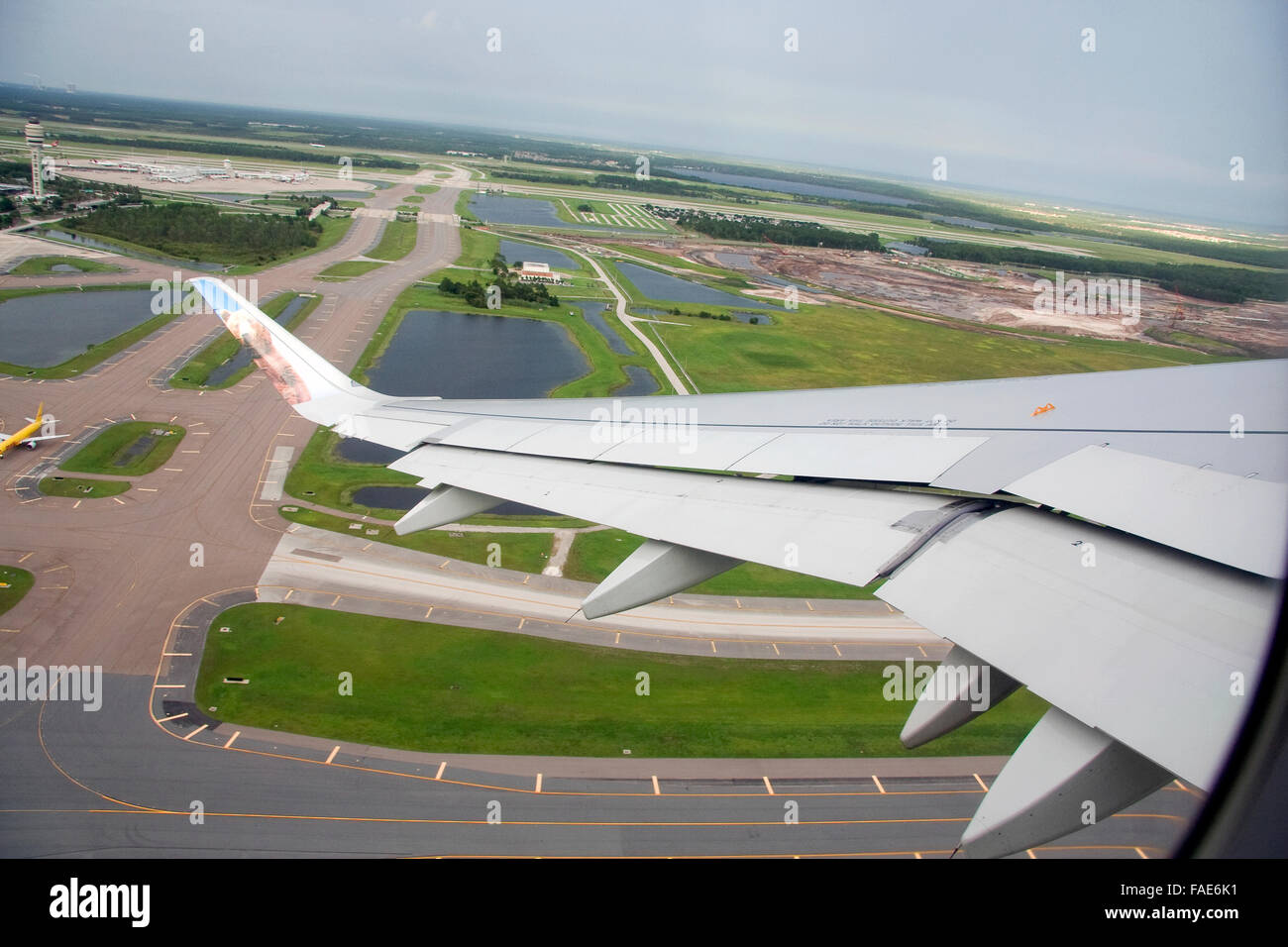 Bird view from airplane window over Florida Stock Photo - Alamy