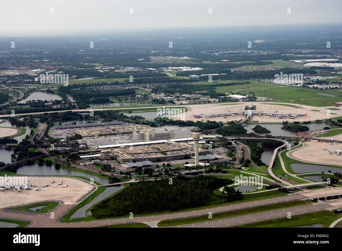 Bird view from airplane window over Florida Stock Photo - Alamy