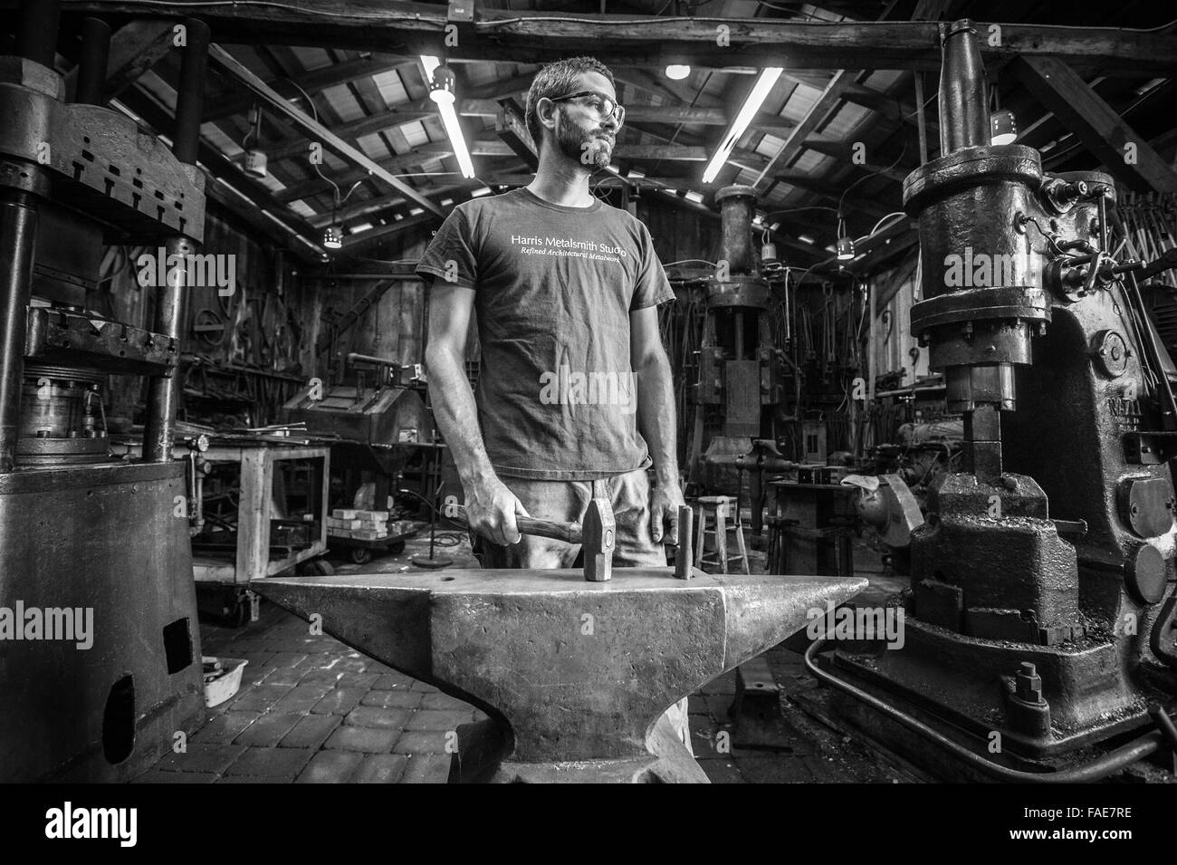 Blacksmith forge Black and White Stock Photos & Images - Alamy