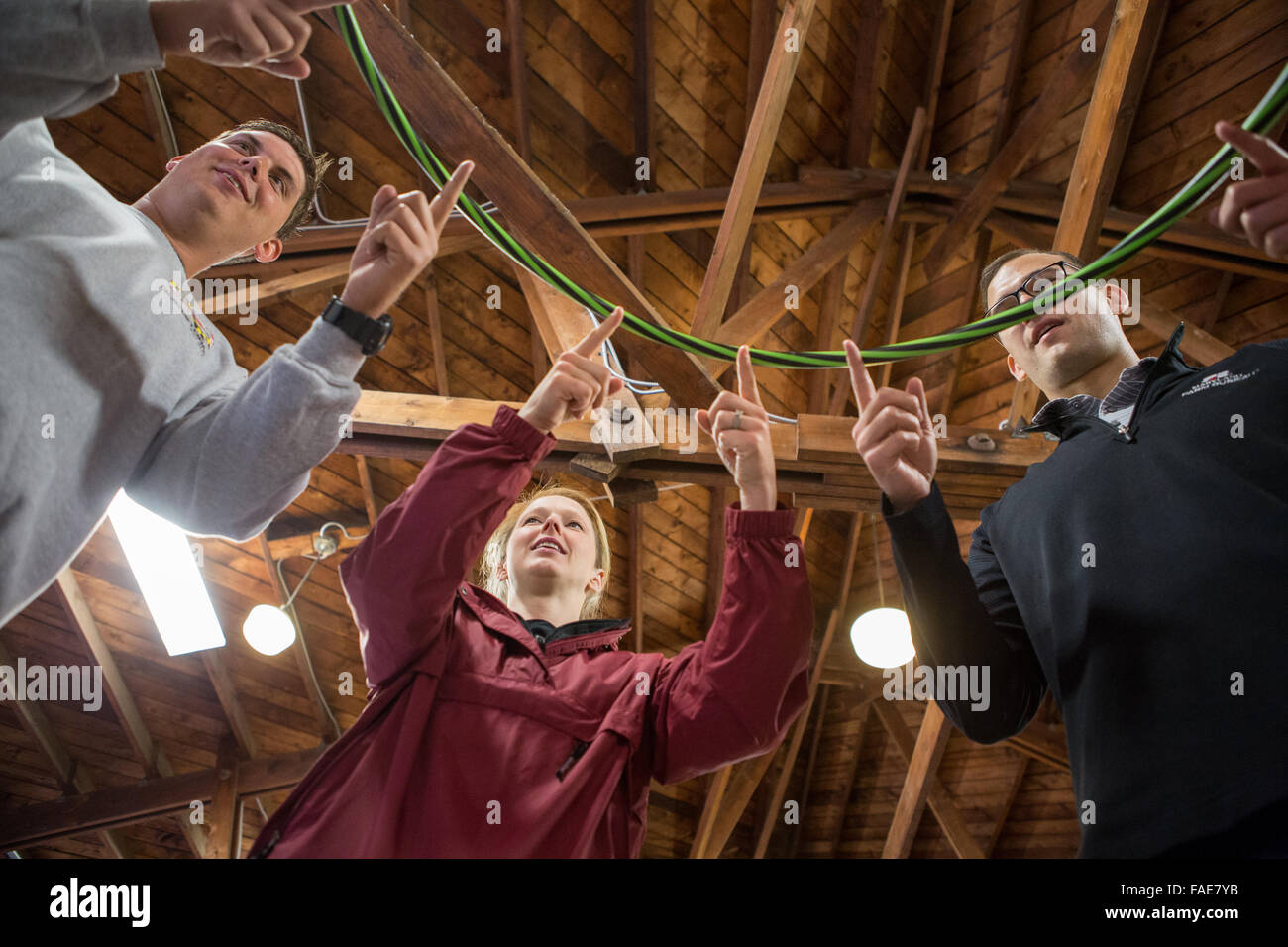 Group during a team building exercise Stock Photo - Alamy