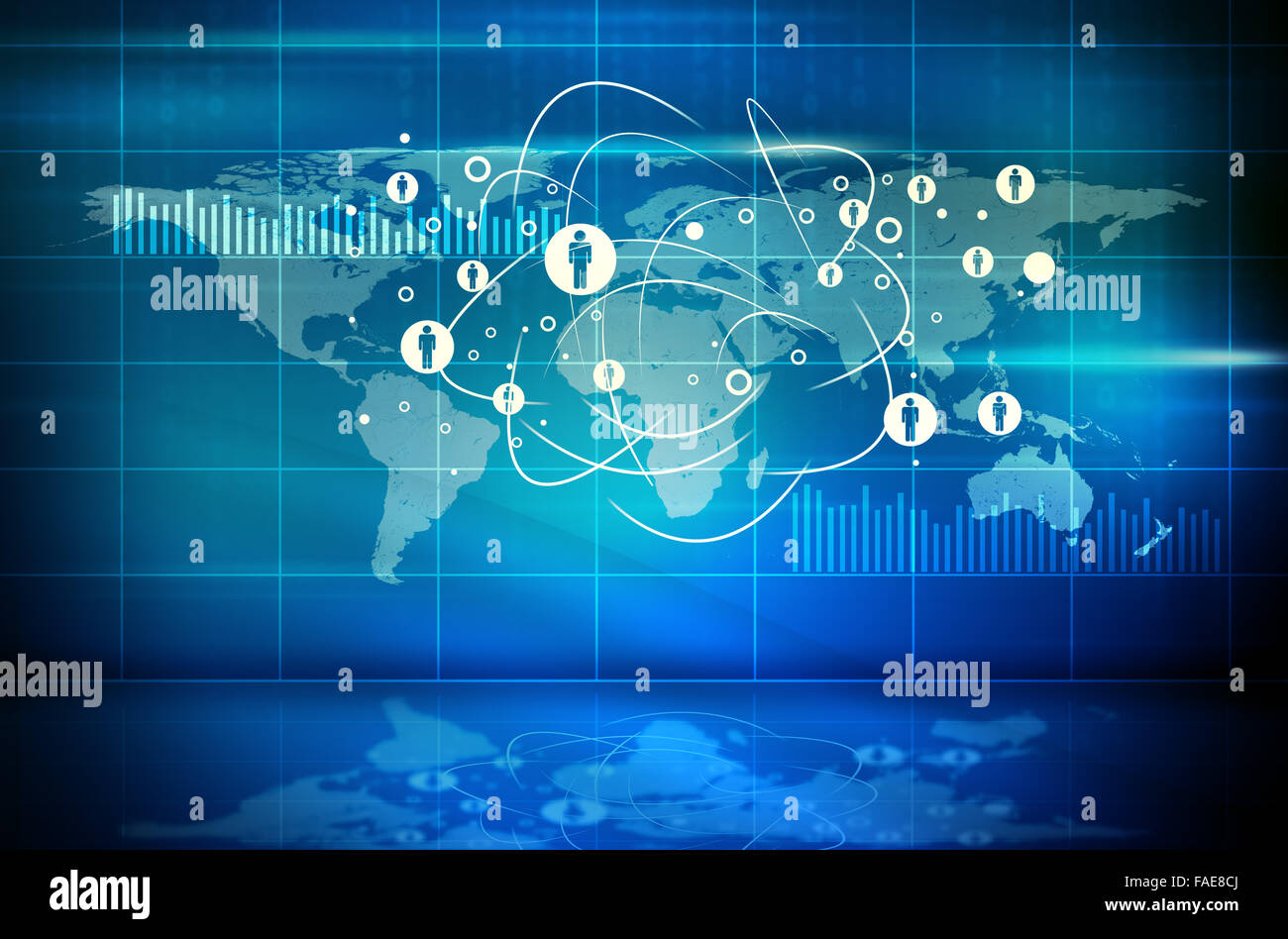 Abstract background with map Stock Photo - Alamy